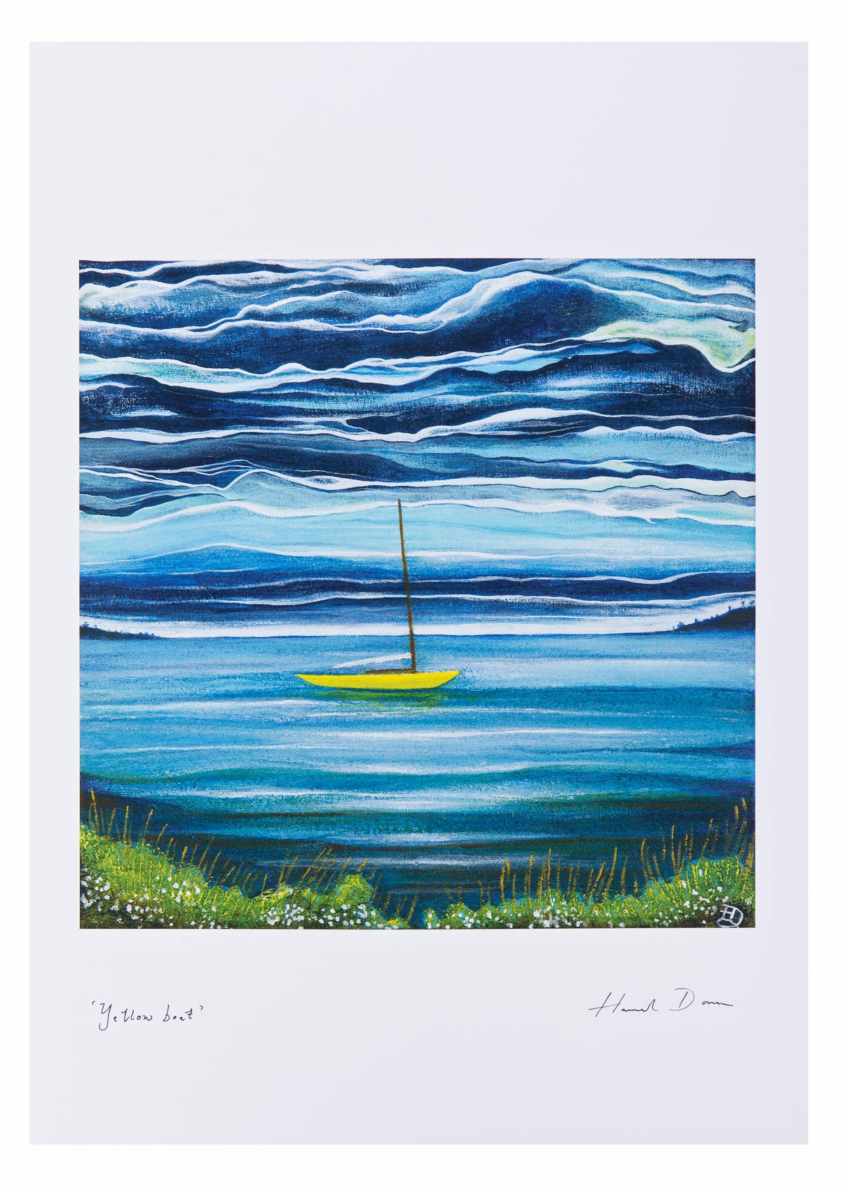 Yellow Boat On Strangford Lough ~ Art Print — Wild Earth Studio